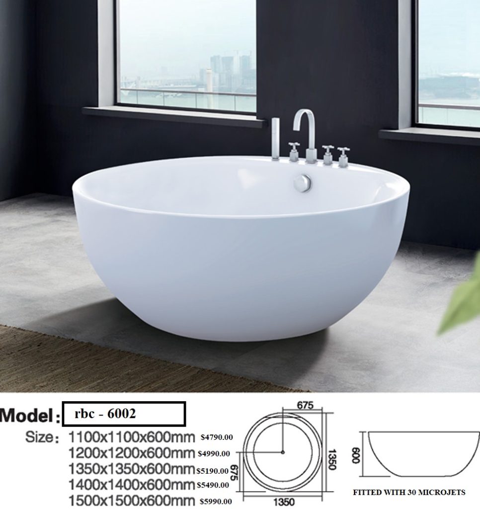 freestanding 30 microjet round spabath – Round Bath Company