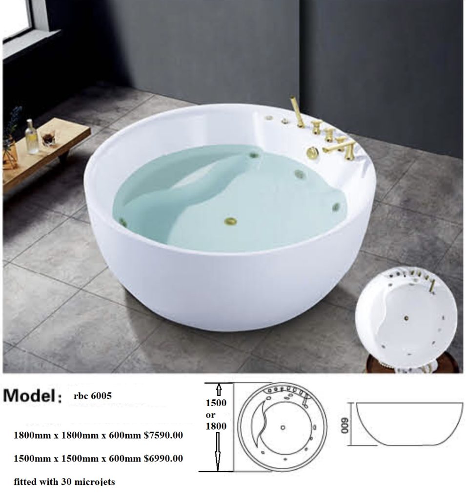 freestanding 30 microjet round spabath – Round Bath Company